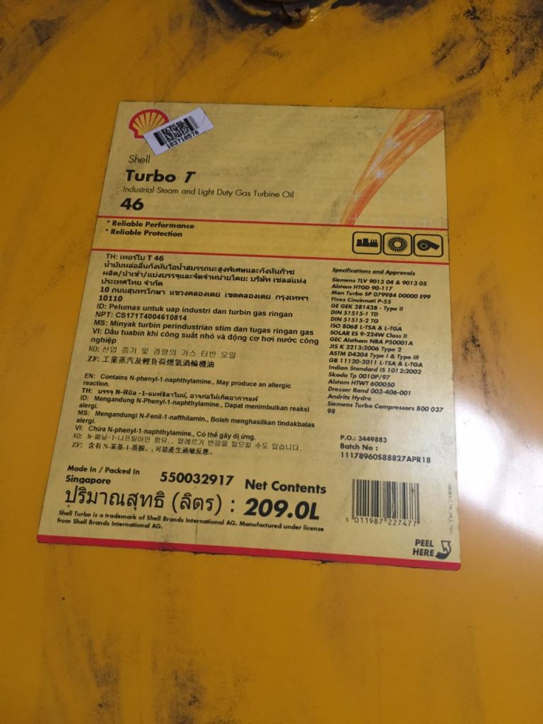 Shell Turbo T-68 209 L (1 Drum) - Sejahtera Oil, Distributor Oli Shell ...